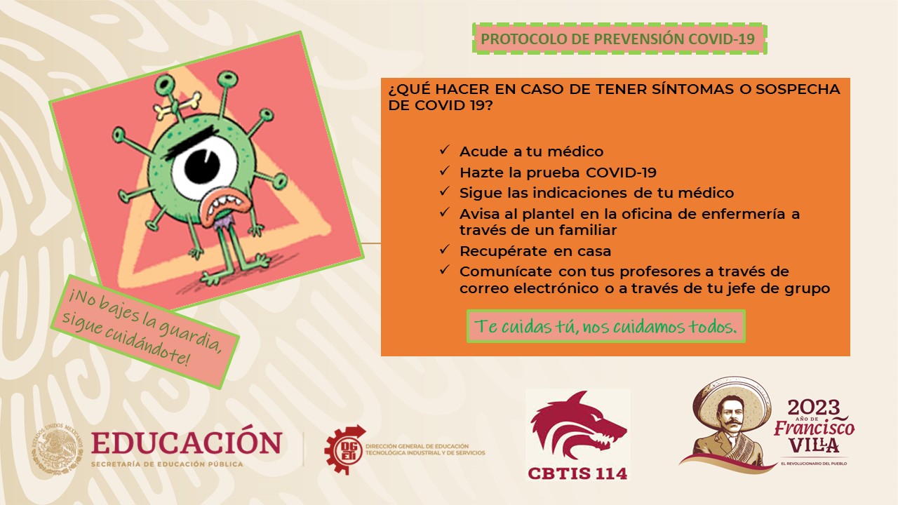 Protocolo de Prevención COVID-19 | C.B.T.i.s. No. 114